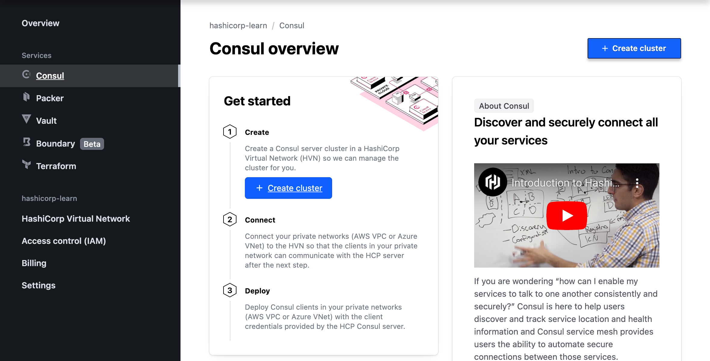 Deploy HCP Consul | Consul | HashiCorp Developer