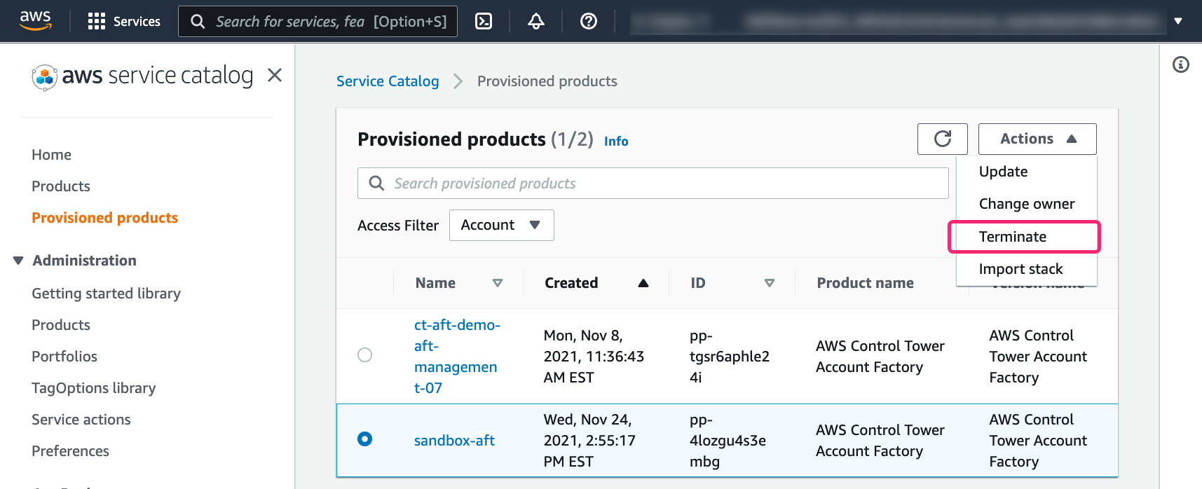 Manage Aws Accounts Using Control Tower Account Factory For Terraform Terraform Hashicorp
