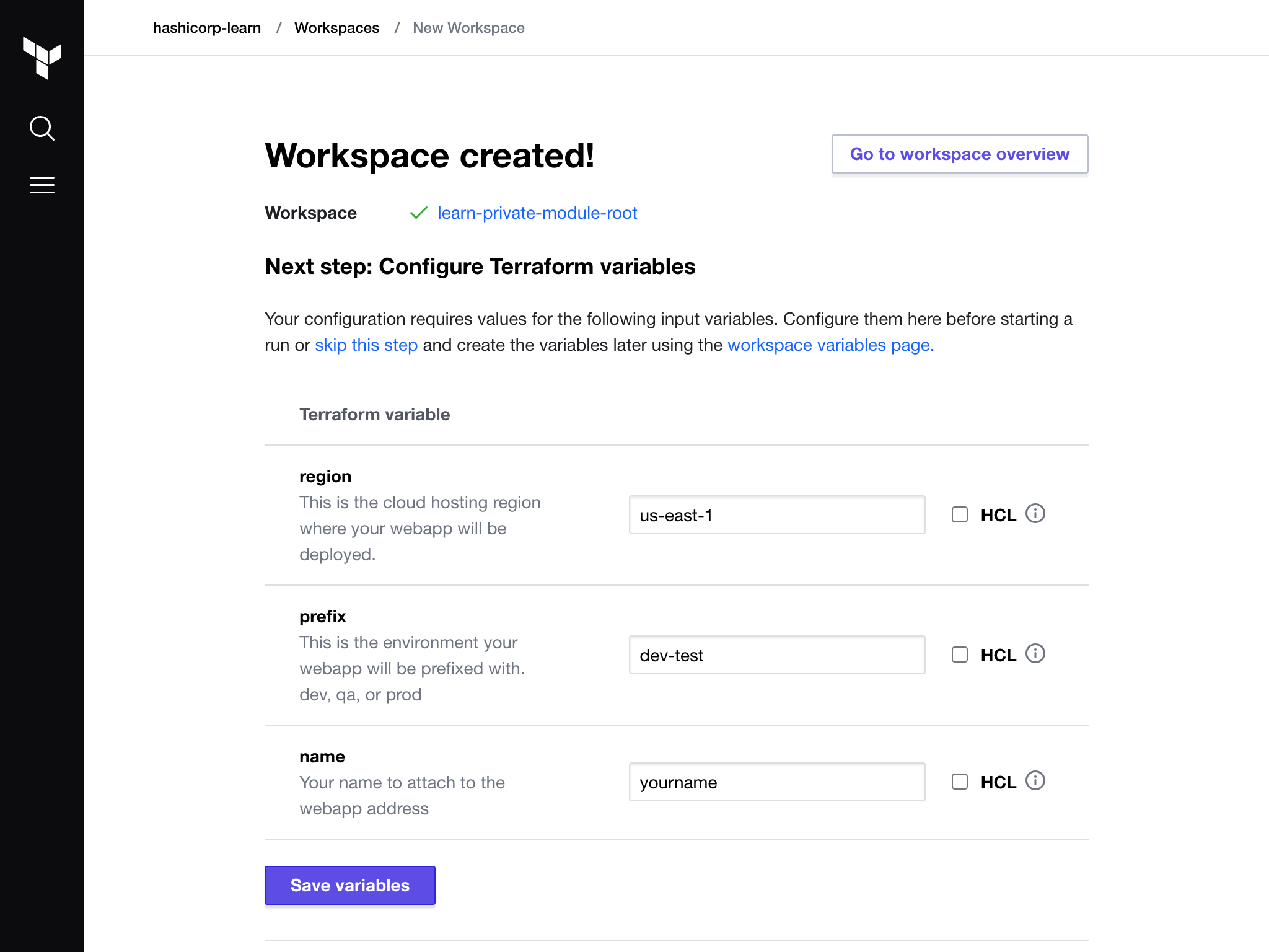 Share Modules In The Private Registry Terraform Hashicorp Developer