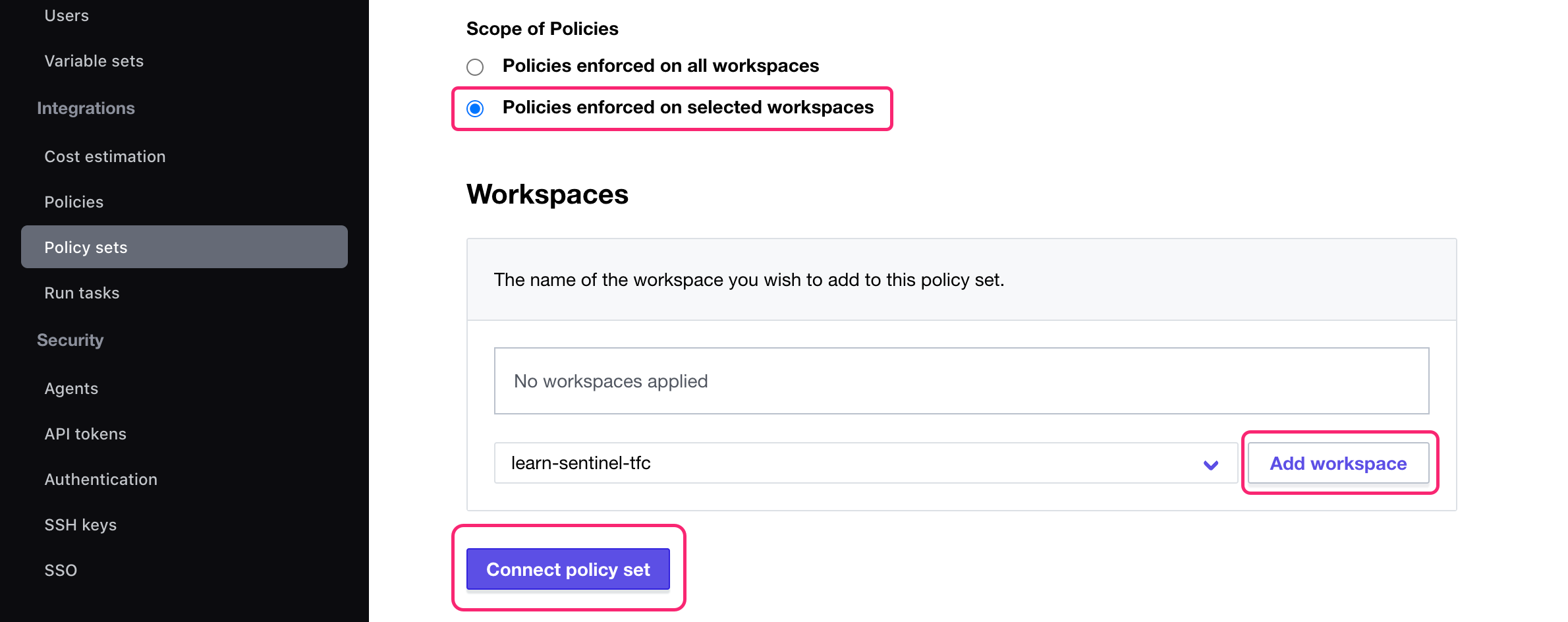 Upload Your Sentinel Policy Set to Terraform Cloud | Terraform | HashiCorp Developer