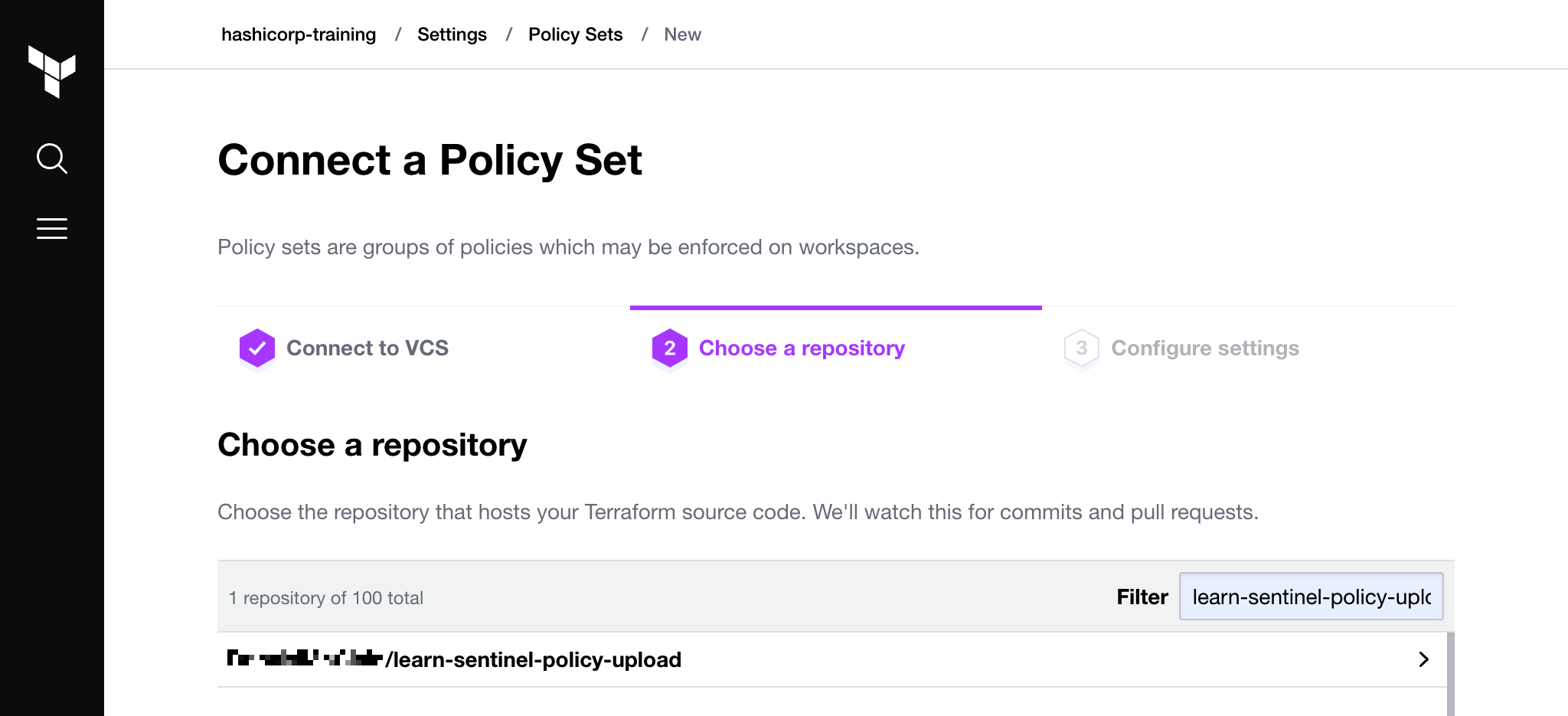 Upload Your Sentinel Policy Set To Terraform Cloud Terraform Hashicorp Developer 