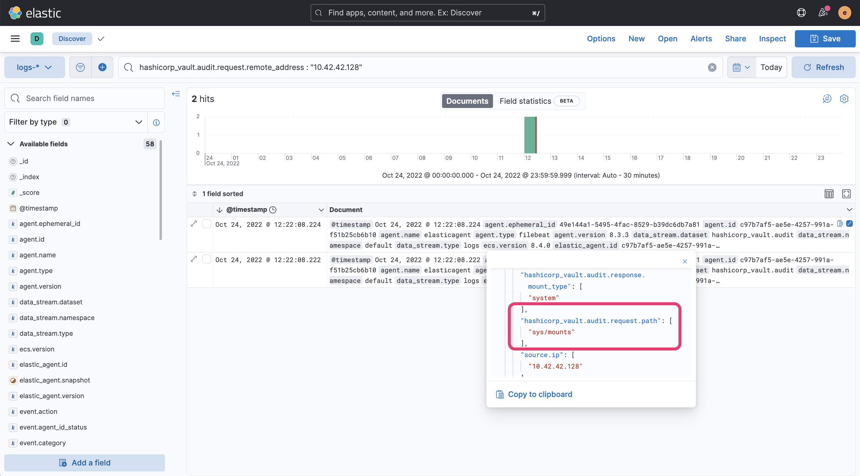 Audit Device Logs And Incident Response With Elasticsearch Vault Hashicorp Developer 