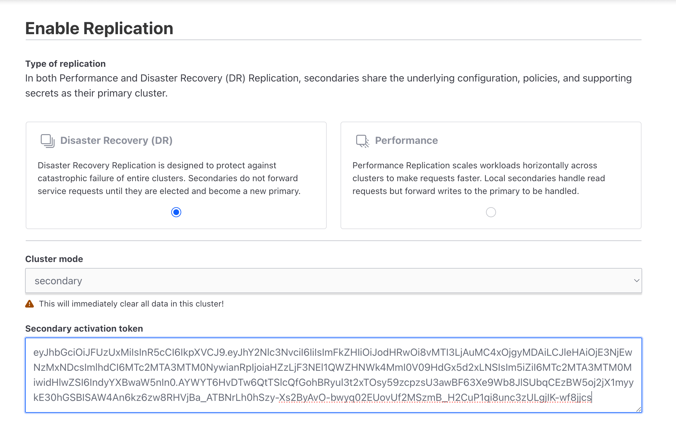 Disaster Recovery Replication Setup | Vault | HashiCorp Developer