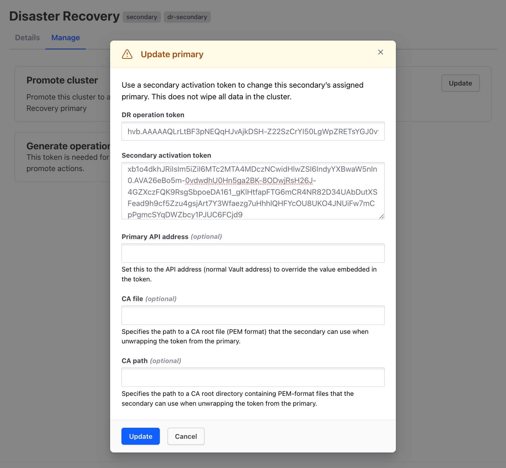 Disaster Recovery Replication Setup | Vault | HashiCorp Developer