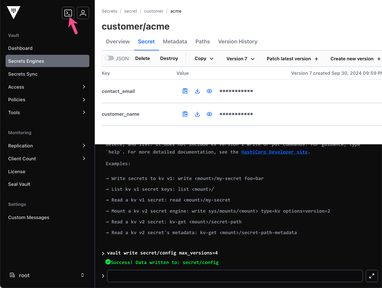 Versioned Key/Value Secrets Engine | Vault | HashiCorp Developer