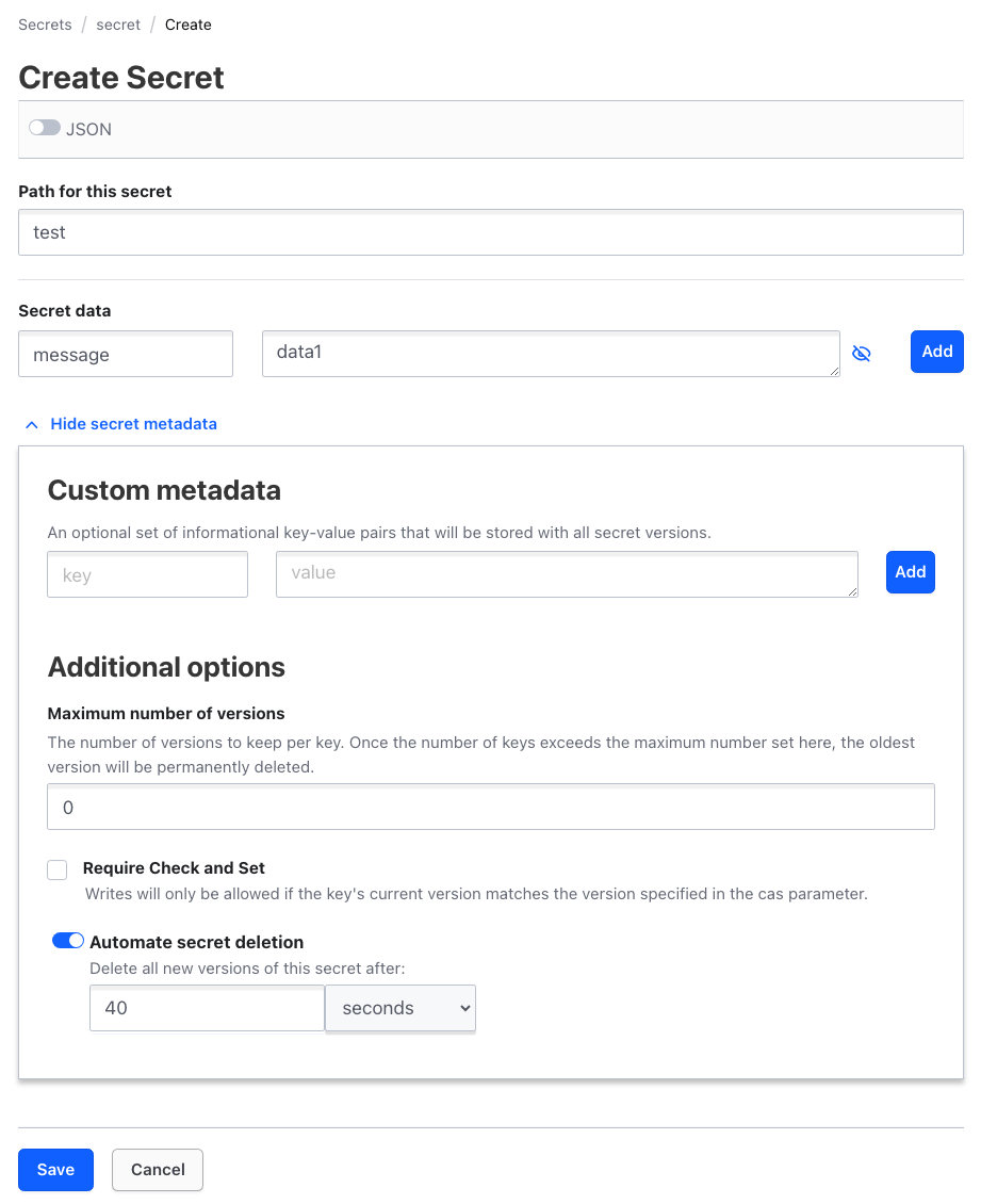 Versioned Key/Value Secrets Engine | Vault | HashiCorp Developer