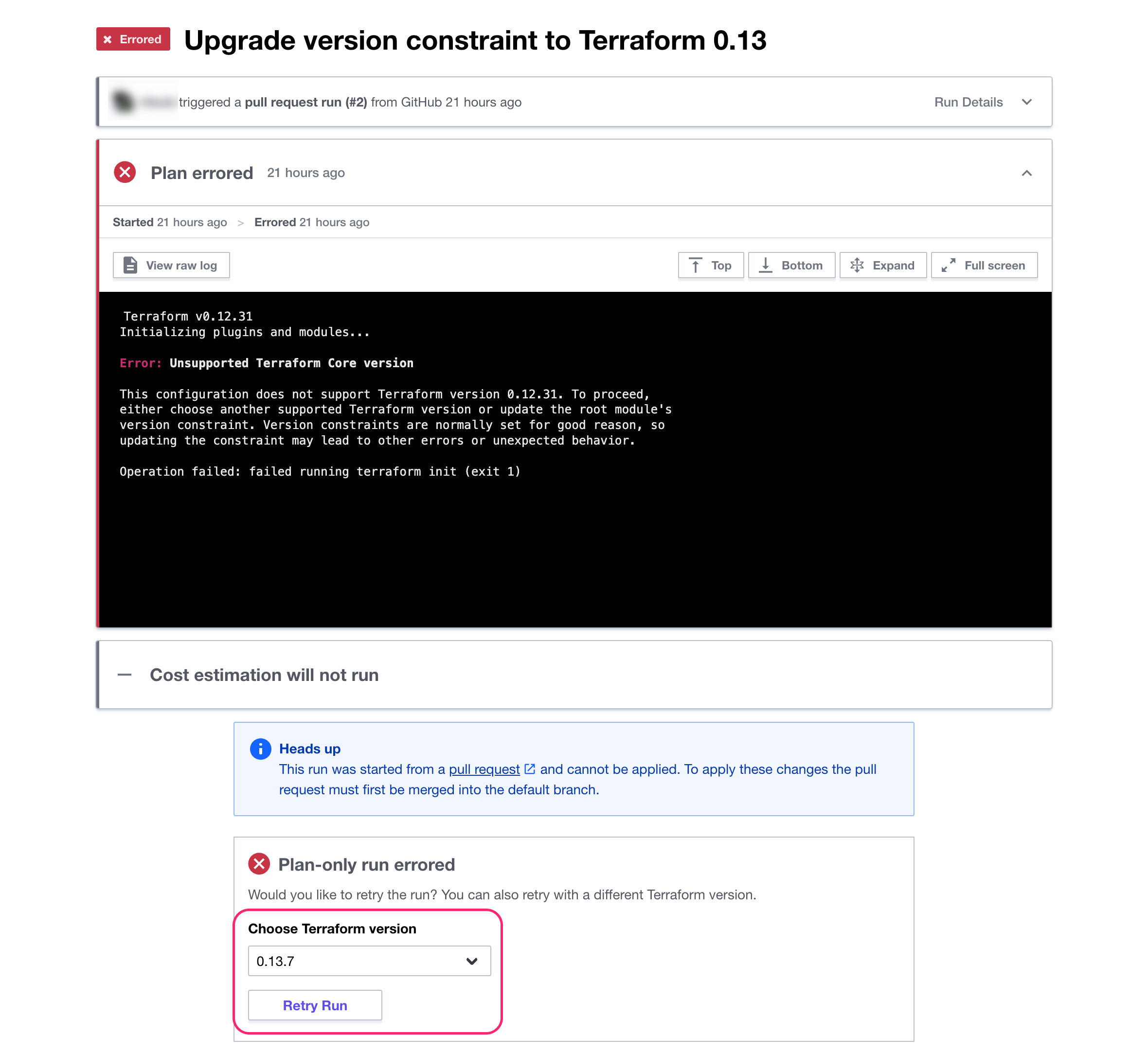 Upgrade Terraform Version In Terraform Cloud Terraform Hashicorp